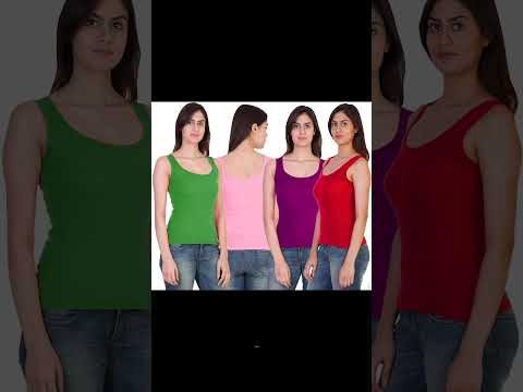 17Hills® Pack of 4 Premium Tank Top Vest Top Camisole Sando Spaghetti Inner Wear Camis for Women,