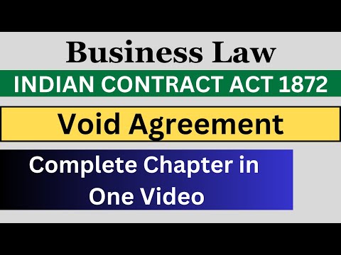 Void Agreement – Complete Chapter Video Lecture - Crash Course for Judiciary Exams