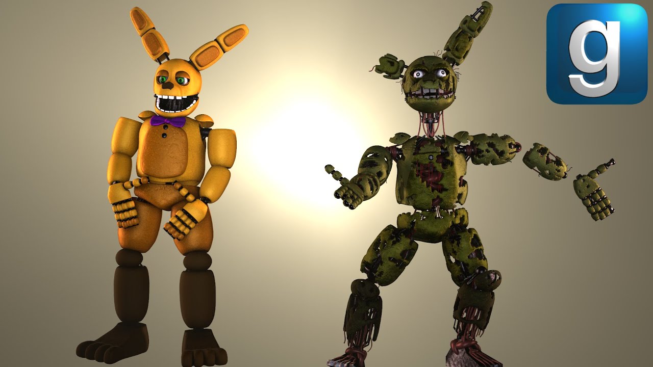 Gmod FNAF | Rebuilding FNAF 3 Spring Bonnie And Springtrap With Spare Parts