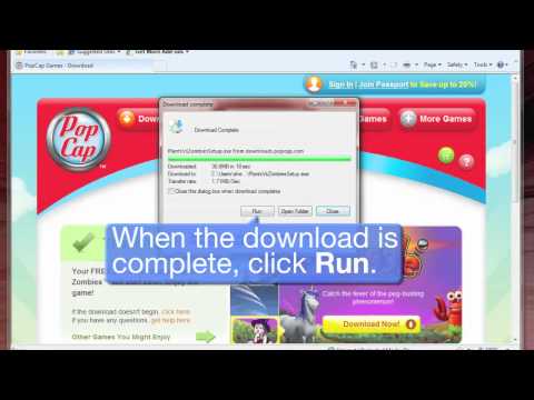Help Tutorial - How to Install & Play a PopCap Game