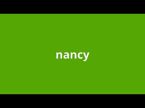 what is the meaning of nancy