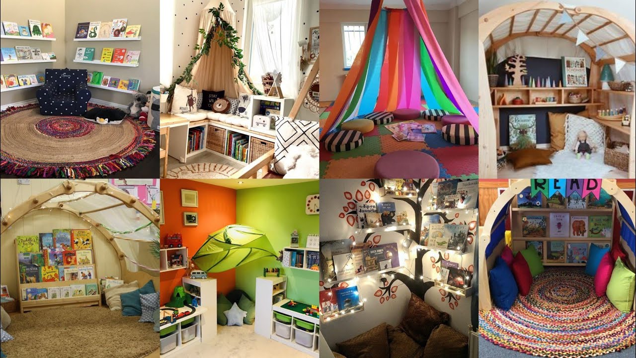 Reading corner ideas for classroom#Small space book/reading corner in kid's room#Diy decorative home