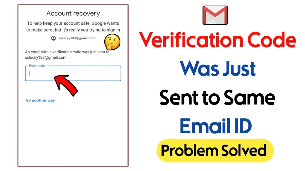 An email with a verification code was just sent to same email ||Can't Recovery Account