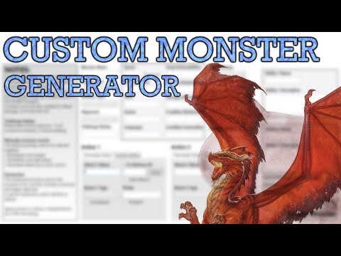 CREATE YOUR OWN D&D MONSTER - Monster Generator for 5th Edition D&D
