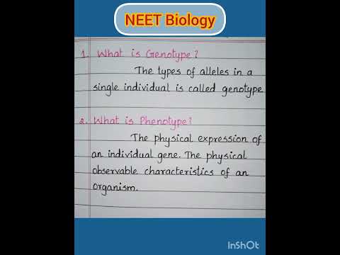 NEET Biology #shortsfeed #neet #biochemistry #neetbiology #genotype #phenotype