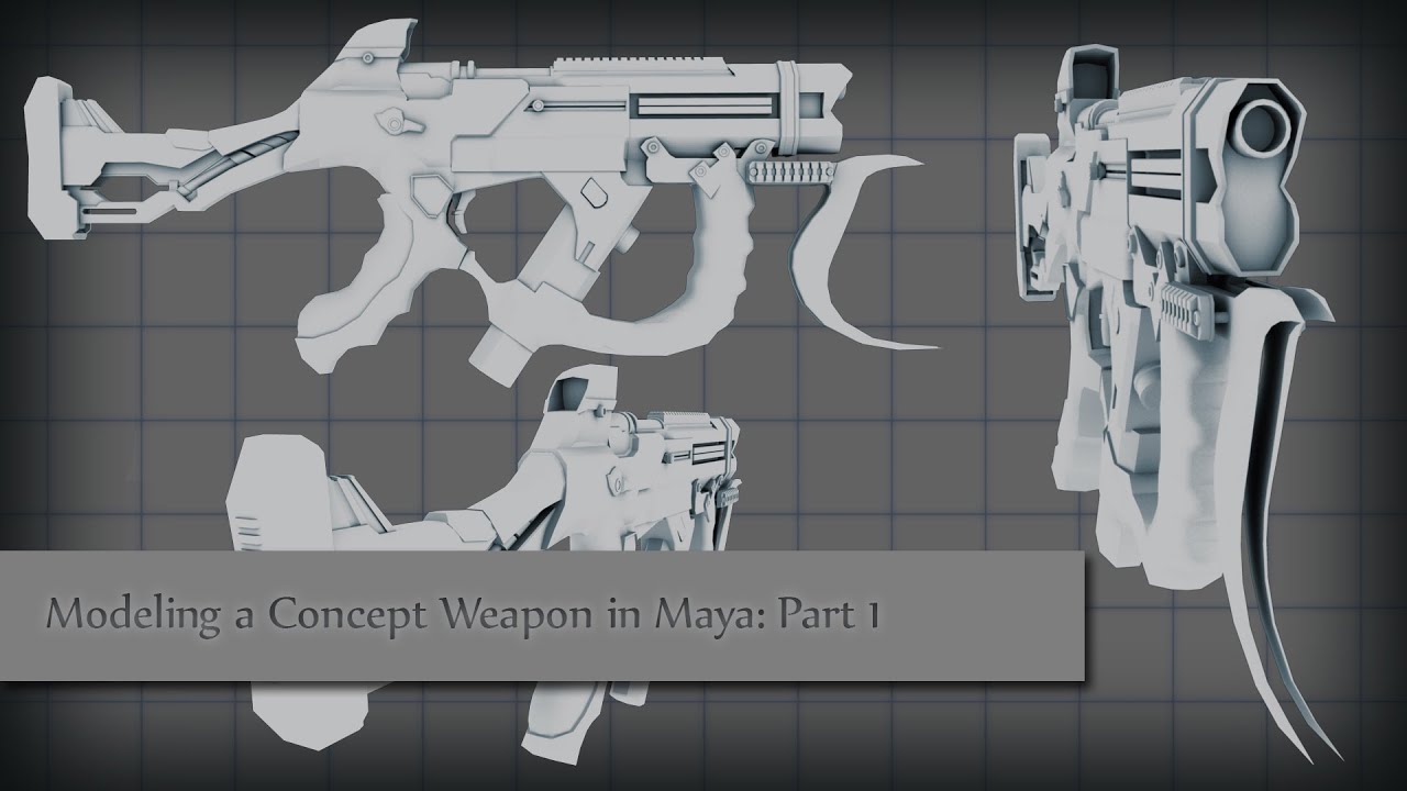 Modeling a Concept Weapon in Maya