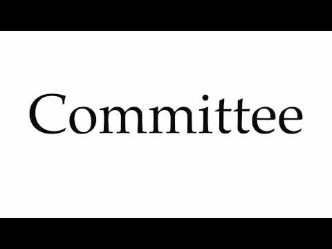 How to Pronounce Committee