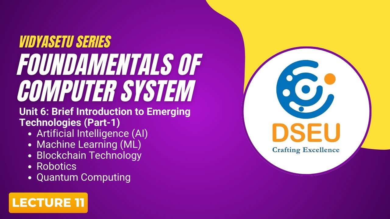 Unit 6 Part 1 | Fundamentals of Computer System | AI, ML, Blockchain, Robotics & Quantum Computing