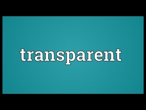 Transparent Meaning