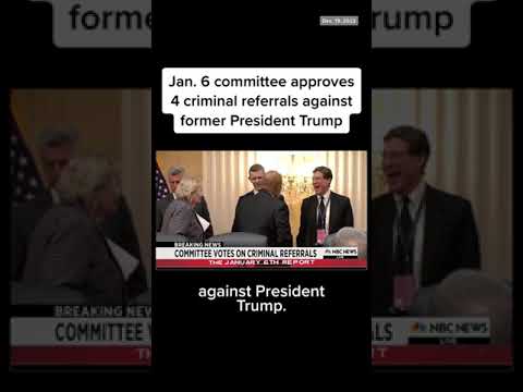 Jan. 6 Committee Approves 4 Criminal Charges Against #Trump