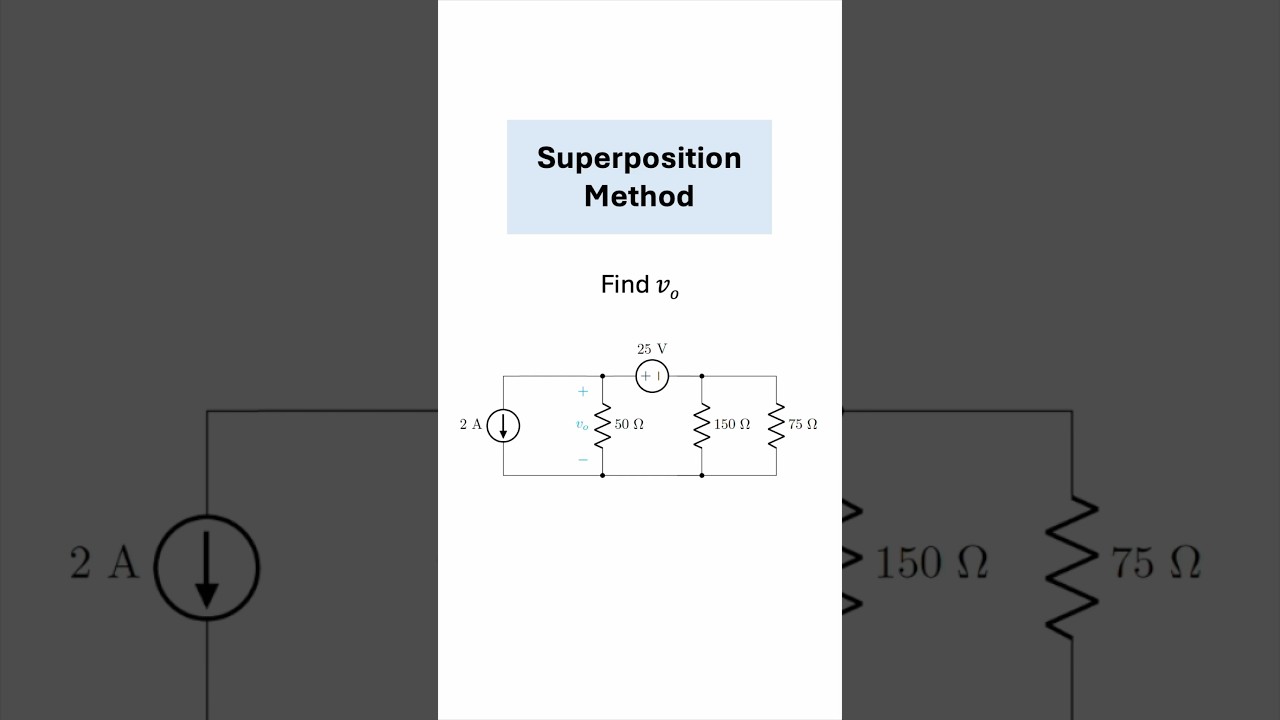 Superposition in Circuit Analysis #electricalengineering #electronics #physics