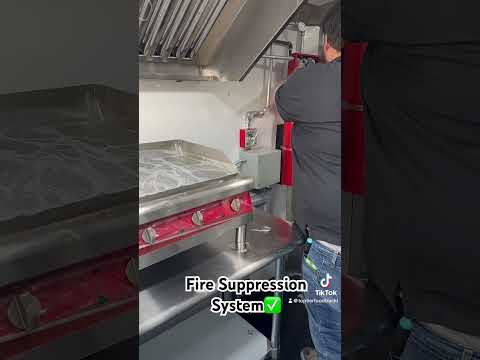 Fire Suppression Installation🚨 #food #foodtruck #foodtrailer #diy #foryou #foryoupage #shorts