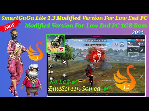 (New) Smartgaga Lite 1.3 For Free Fire On Low End PC โ| 1GB Ram Low End PC | Modified Version | 2022
