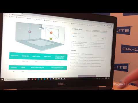 Da-Lite Screen Surface Selection Calculator