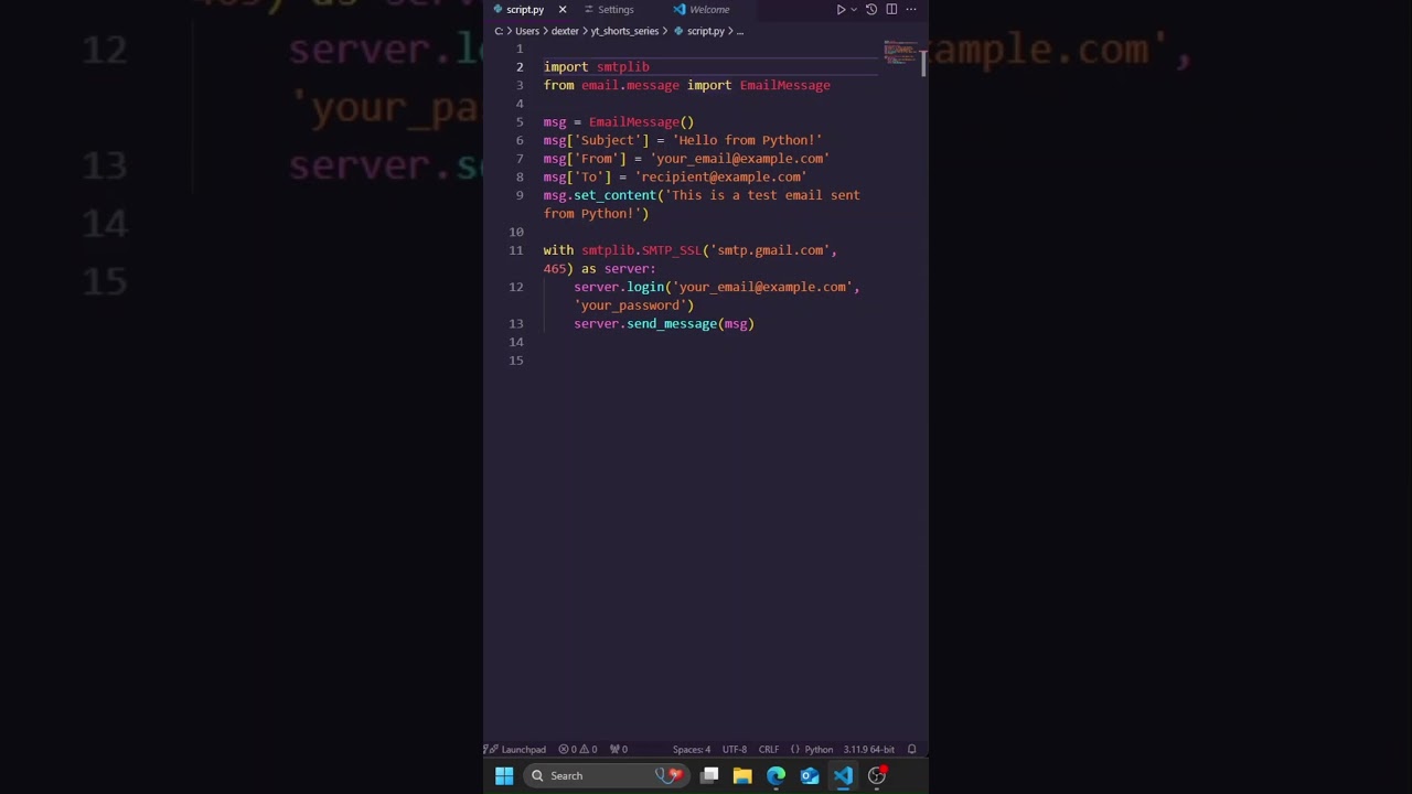 Python in 60 seconds: Using Python to Send Emails