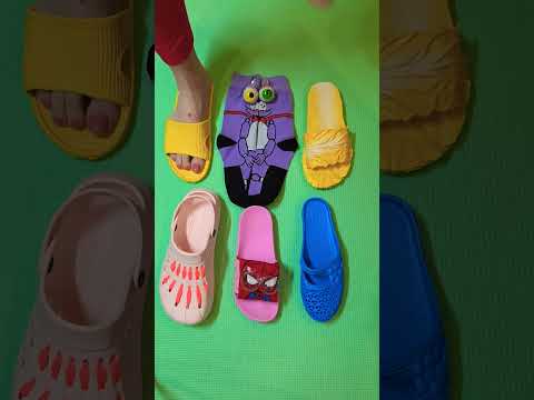 Super cool giant sandals 🐶 🥬 eye slippers 👀 #love #trending #viralvideo