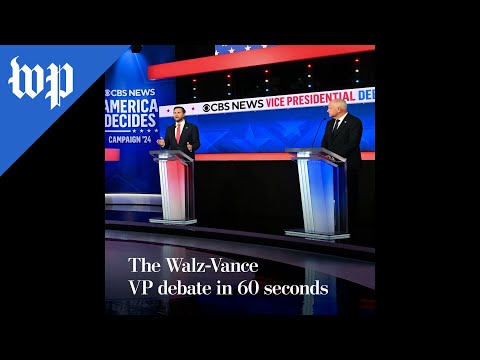 The Walz-Vance VP debate in 60 seconds
