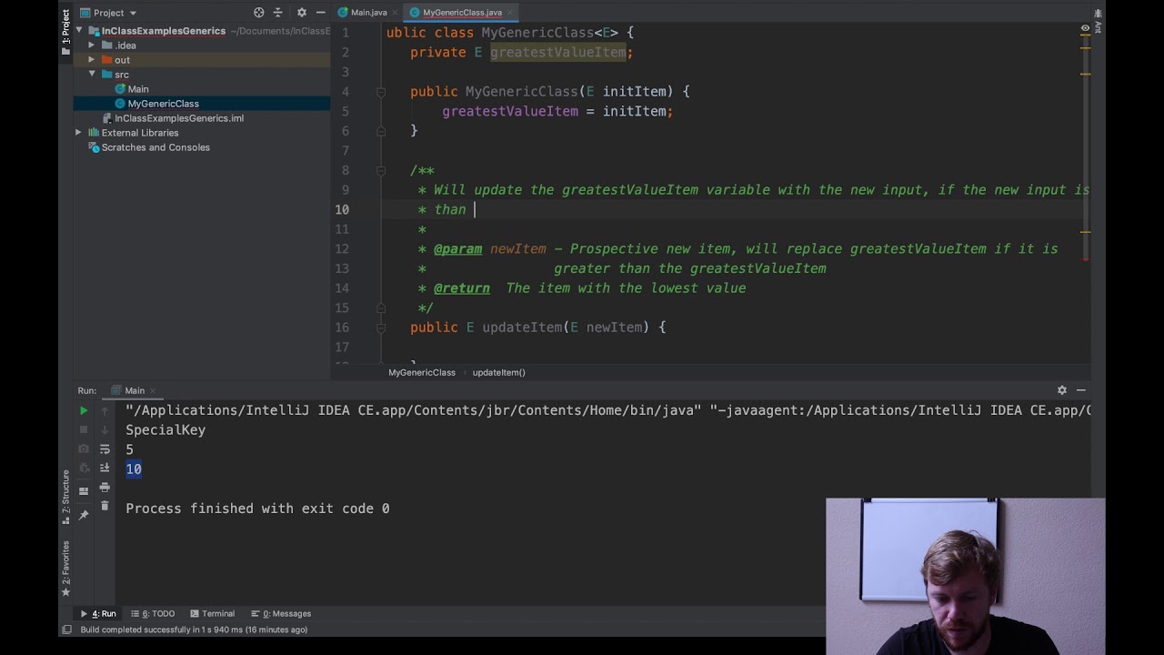 Generics Comparable Interface Example