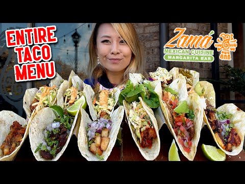 EATING THE ENTIRE TACO MENU at Zama Mexican Cuisine in Smyrna, GA!! #RainaisCrazy
