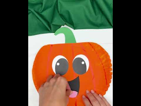 Pumpkin Paper Plate Craft For Kids #easycrafts #kidscrafts