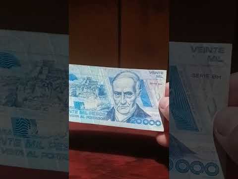 billete de 20000 pesos mexico 1987