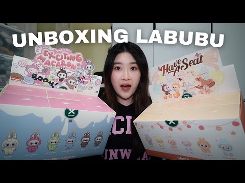LABUBU UNBOXING FULL SETS!! (Exciting Macaron, Have a Seat)