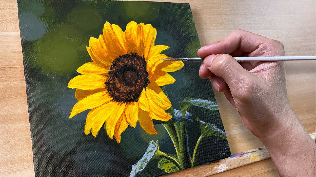 Beauty of Sunflower / Acrylic Painting / Correa Art