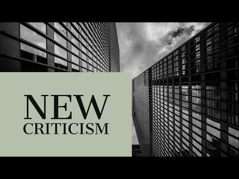 #New-Criticism: Formalist Movement in Literary Theory