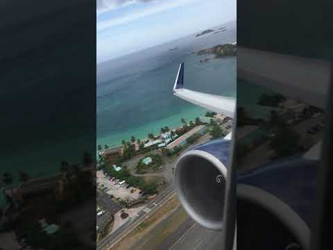 Delta flight departing St Thomas, Virgin Islands to Atlanta. Boeing 757-200.