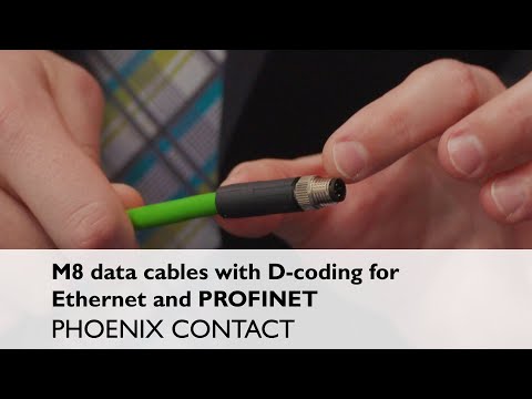 M8 data cables with D-coding for Ethernet and PROFINET