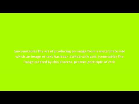 what is the meaning of etching
