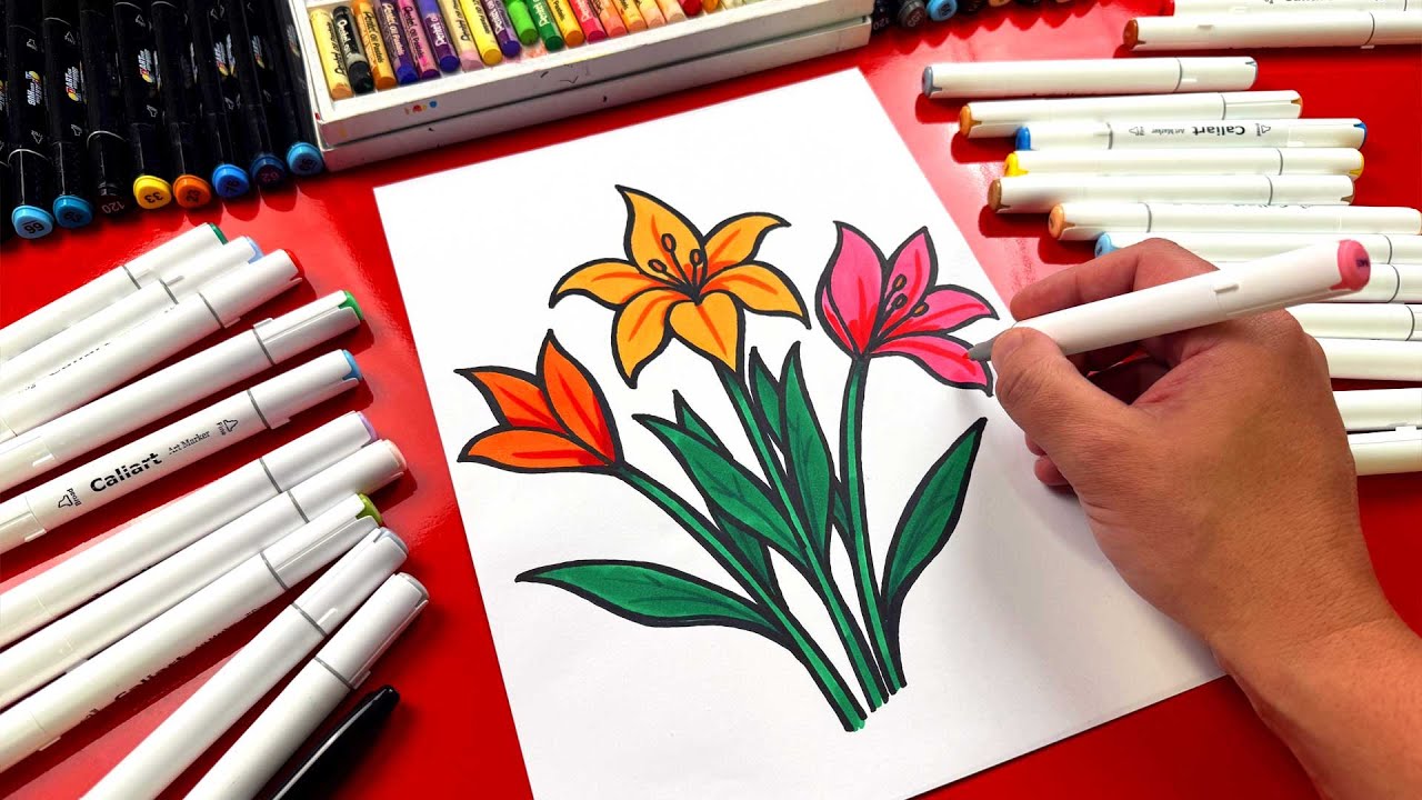 How To Draw Simple Lilies