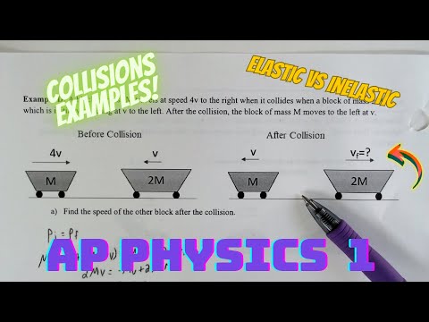 Inelastic vs Elastic Collision examples