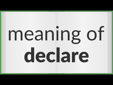 Declare | meaning of Declare