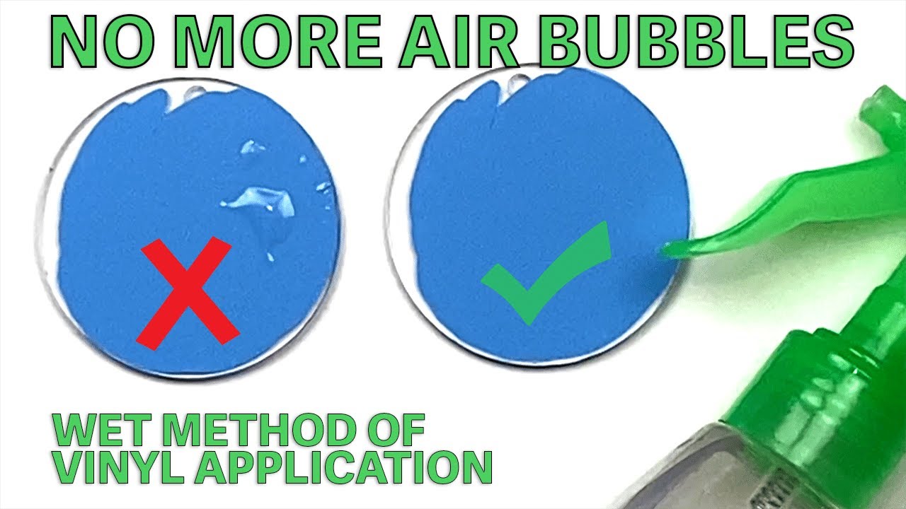 Avoid air bubbles while applying vinyl with the wet method. ✨
