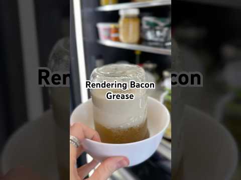 Do you save your bacon grease? Here’s a diff way to render it free of particulates!