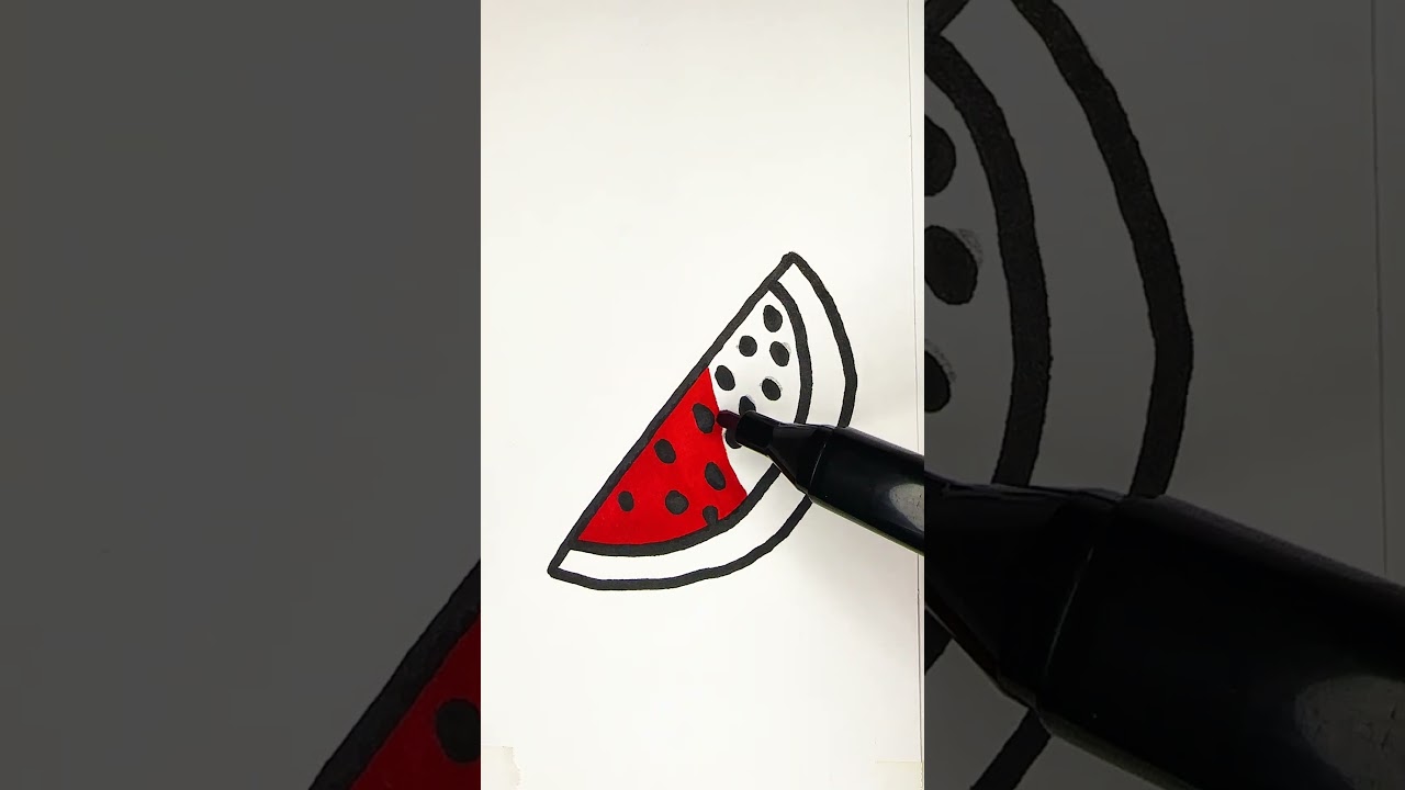 Watermelon coloring page