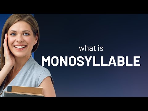 Monosyllable | definition of MONOSYLLABLE