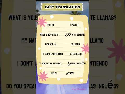 English- Spanish Translation #translation #English #spanish #learning #translator #language