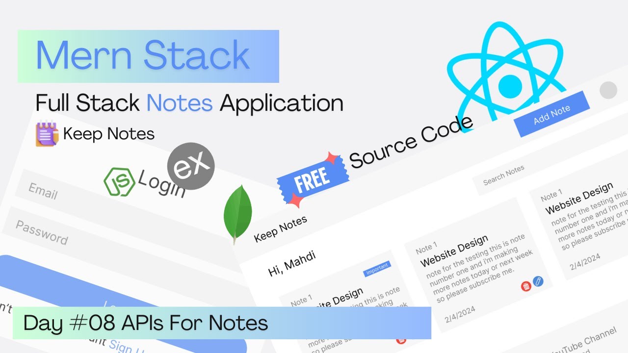 Full Stack Notes Application In Mern Stack Part 8 APIs For Notes