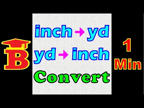 inch to yd, yd to inch Conversion