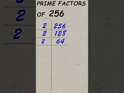 Prime factor of 256 / Prime factorisation / #publicmaths #shorts #primefactor