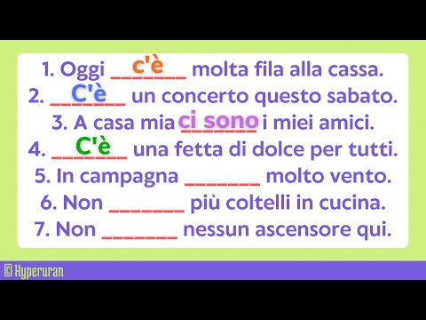 Italian how to use C'È and CI SONO | There is and there are | Conjugate | Learn italian free lessons