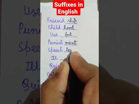 Suffixes in English #shorts #englishgrammar #vocabulary