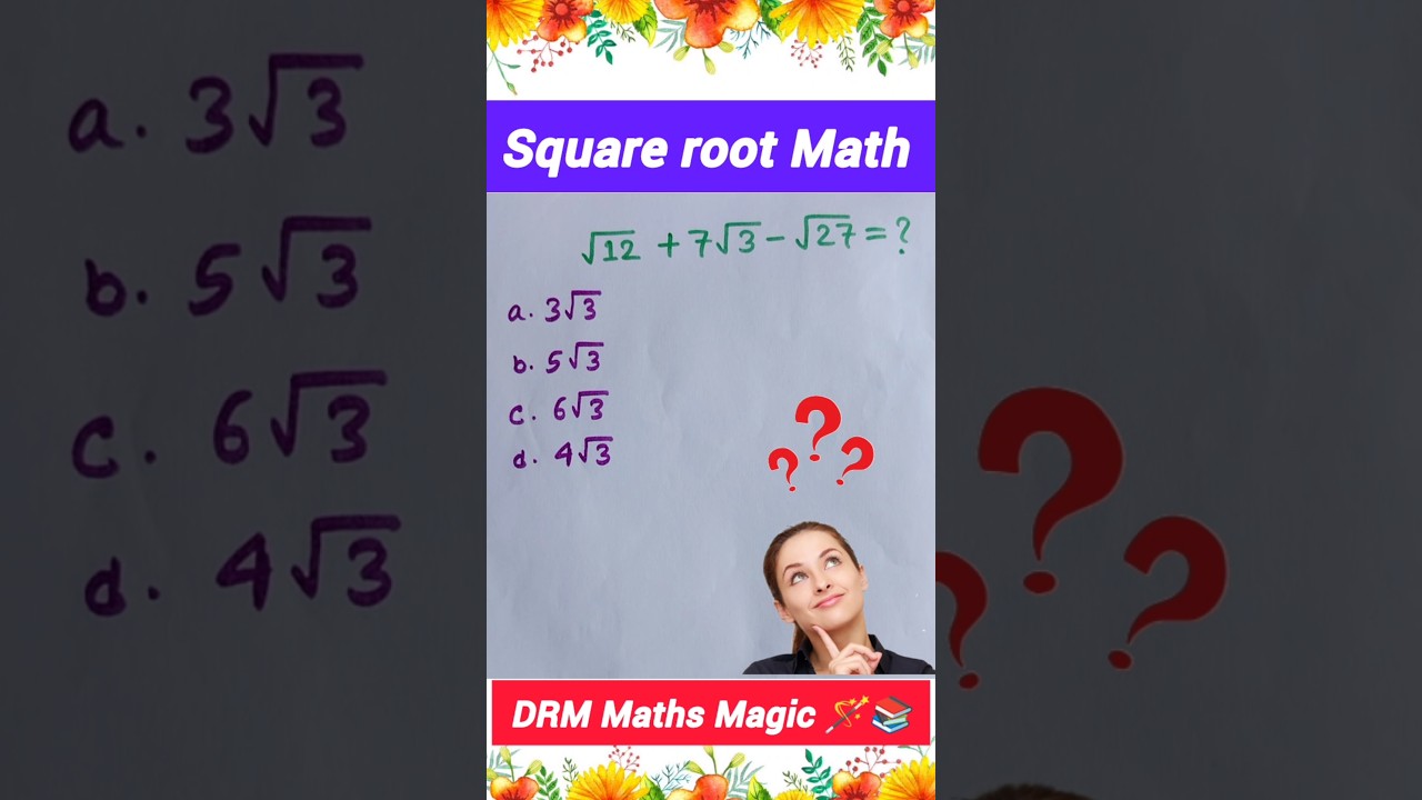 Nice square root math problem  #squareroottrick#maths #squareroot #mathstricks #ntpc #sscgd#olympaid