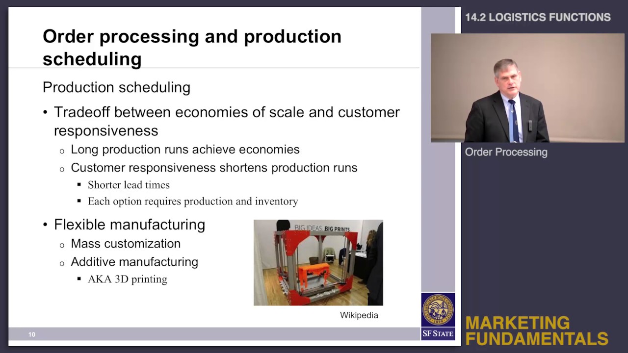 Topic 14.2 Logistics functions - Order processing