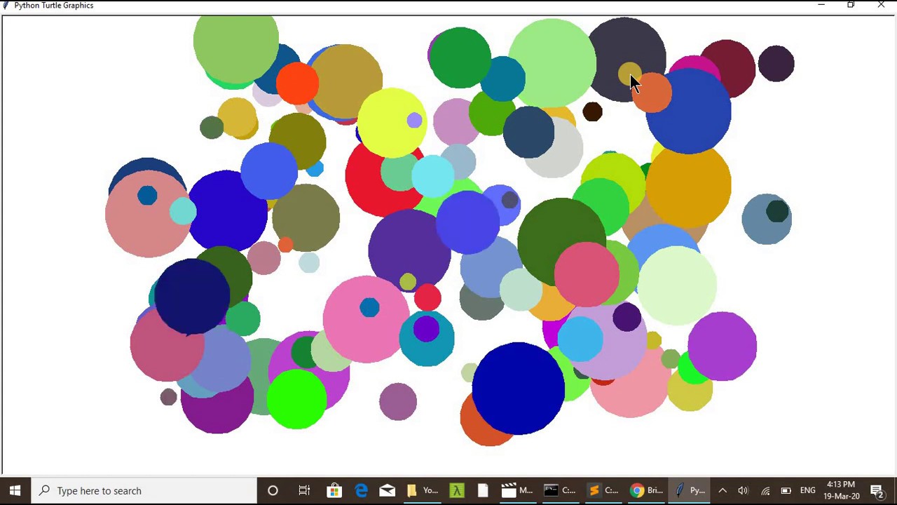 Python Turtle Graphics. How to choose random colors in Python. Random Colour Selection in Python.
