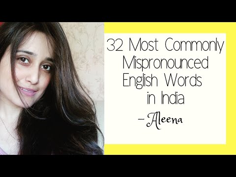 32 Most Commonly Mispronounced Words In India || Learn English With Aleena