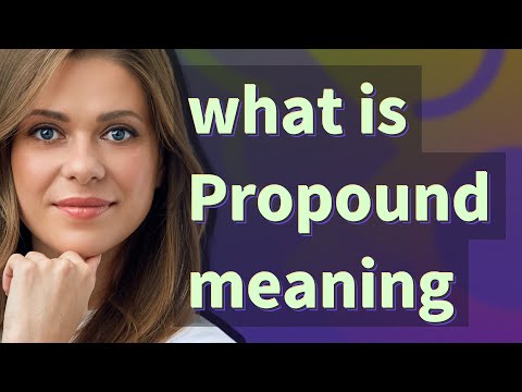 Propound | meaning of Propound