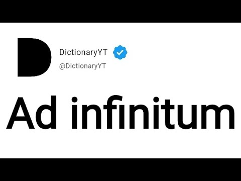 Ad infinitum Meaning in English